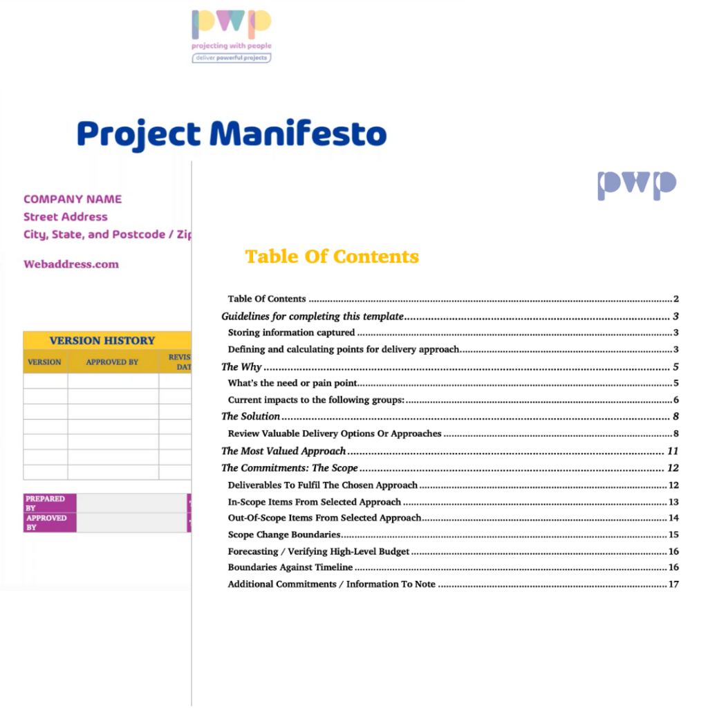 Framework and Video to develop a business case & scope: PWP Project ...